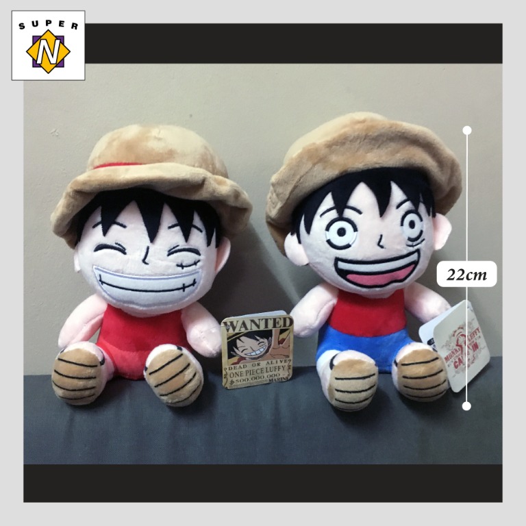 2-in-1 ONE PIECE Anime Monkey D. Luffy - 2 Types Smiley Plushy Set ...