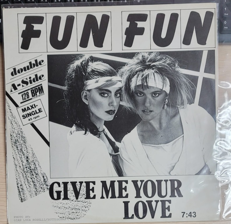 LP 黑膠 FUN FUN - GIVE ME YOUR LOVE 1985 MADE IN GERMANY 義大利樂隊 Angela ...