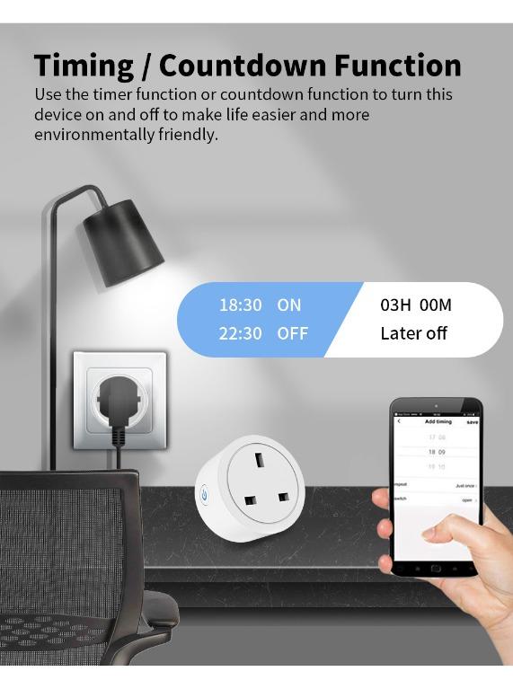 智能插座 插蘇 Smart Socket Digital Plug 手機應用程式app wifi 藍牙 遠程控制 語音控制Voice ...
