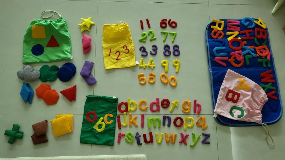 Alphabet number velcro, Babies & Kids, Infant Playtime on Carousell