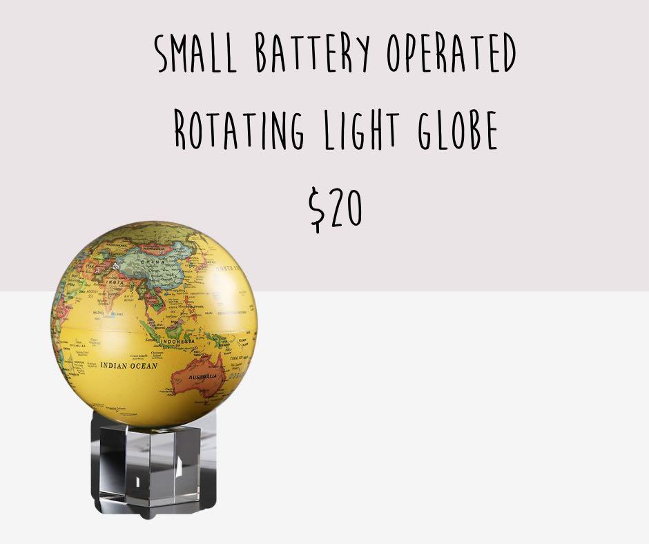 battery operated rotating Globe, Furniture & Home Living, Home Decor ...