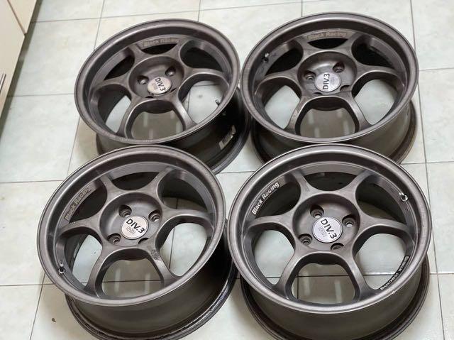 BLACK RACING PRO N1 15 6.5JJ, Auto Accessories on Carousell