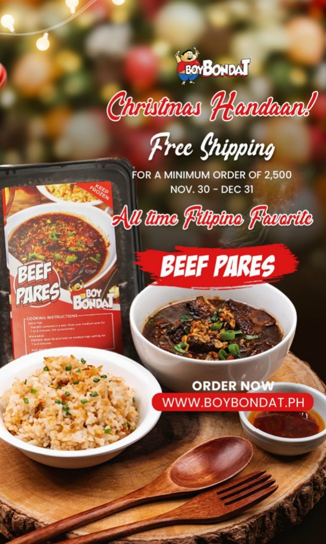 Boy Bondat Beef Pares (Family Tray), Food & Drinks, Packaged & Instant ...