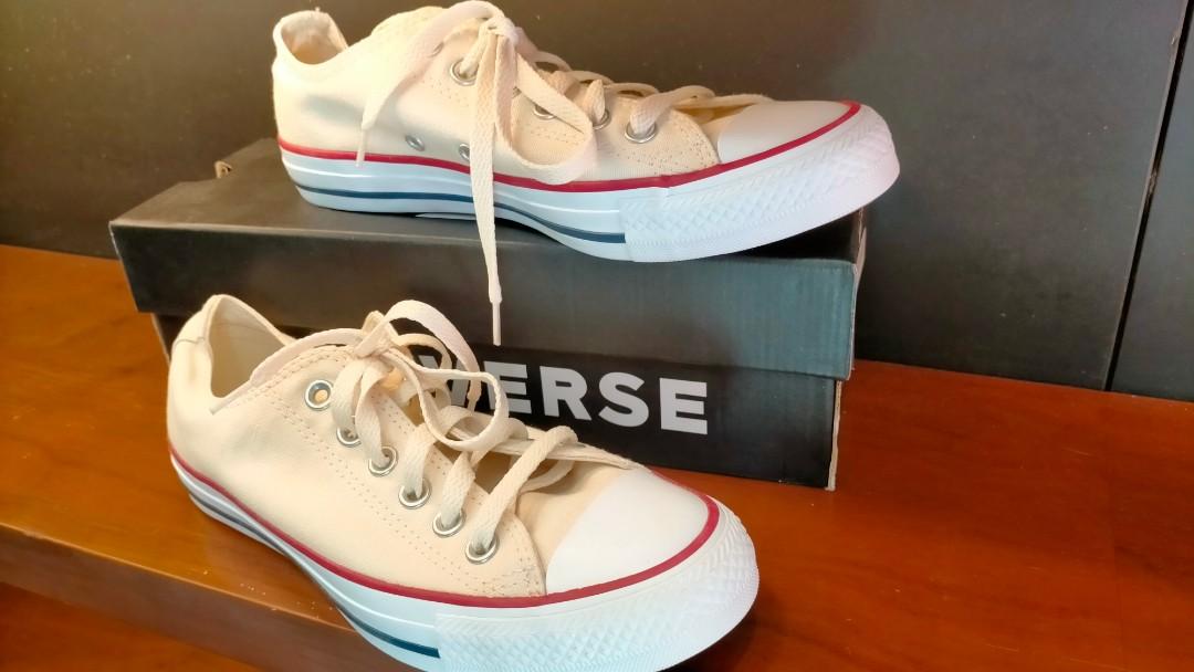 Converse Cream Old School, Women's Fashion, Footwear, Sneakers on Carousell