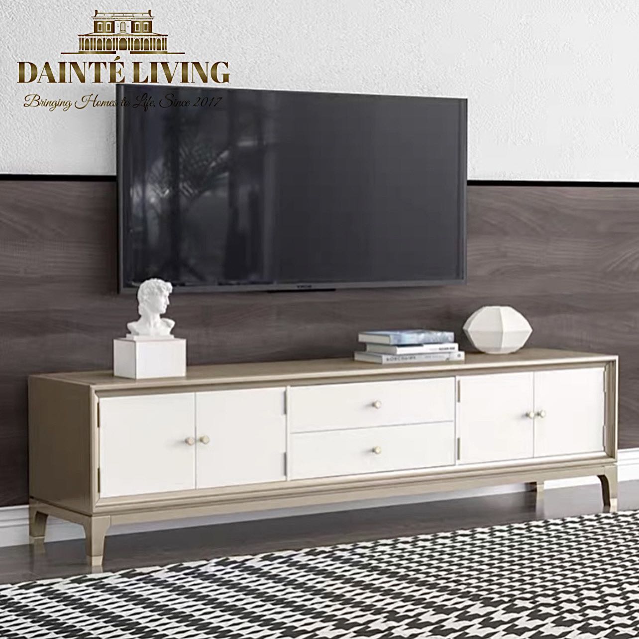COSETTE Modern Luxury TV Console Cabinet, Furniture & Home Living ...