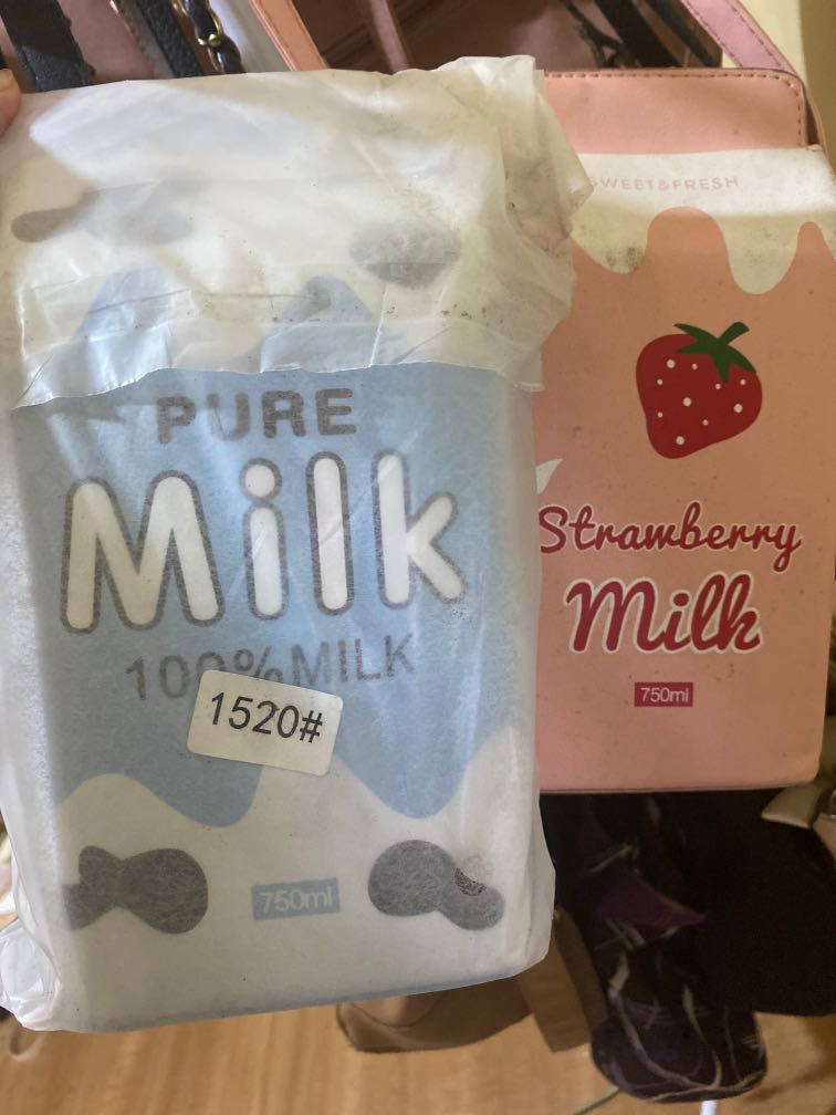 Cute sling bag milk carton design, Women's Fashion, Bags & Wallets ...