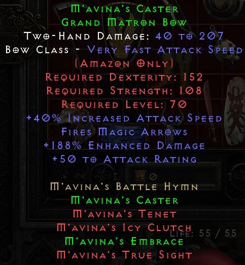 D2R - Mavina Bow Caster Diablo II Resurrected, Video Gaming, Gaming ...