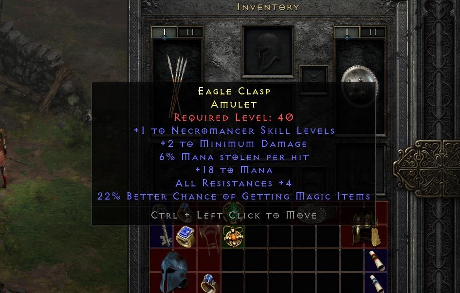 D2R Necro / All res/ MF Amulet, Video Gaming, Gaming Accessories, In ...