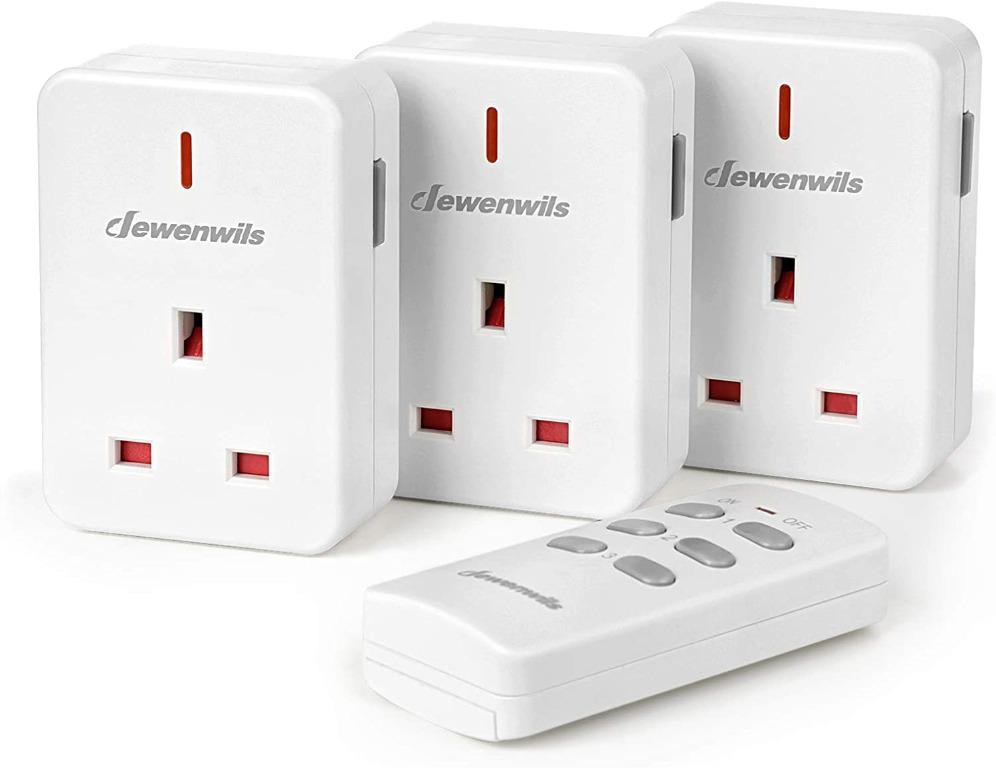 DEWENWILS Remote Control Plug Socket, 13A/3120W Heavy Duty Wireless ...
