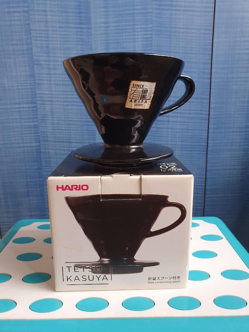 Hario Tetsu Kasuya V60 02 Size Black Coffee Dripper, Furniture & Home ...