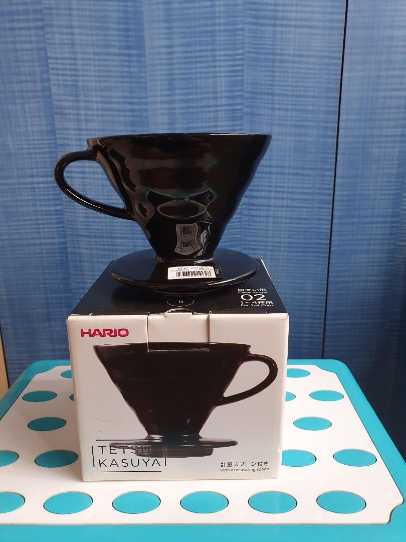 Hario Tetsu Kasuya V60 02 Size Black Coffee Dripper, Furniture & Home ...