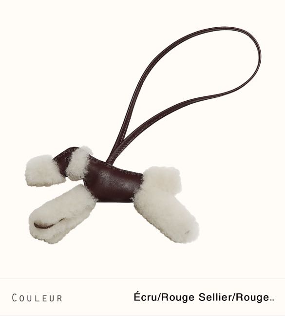 現貨Hermes Budy Charm 獵狐梗Fox Terrier Grigri Charm 獵狐爹利, 名牌, 飾物及配件 - Carousell