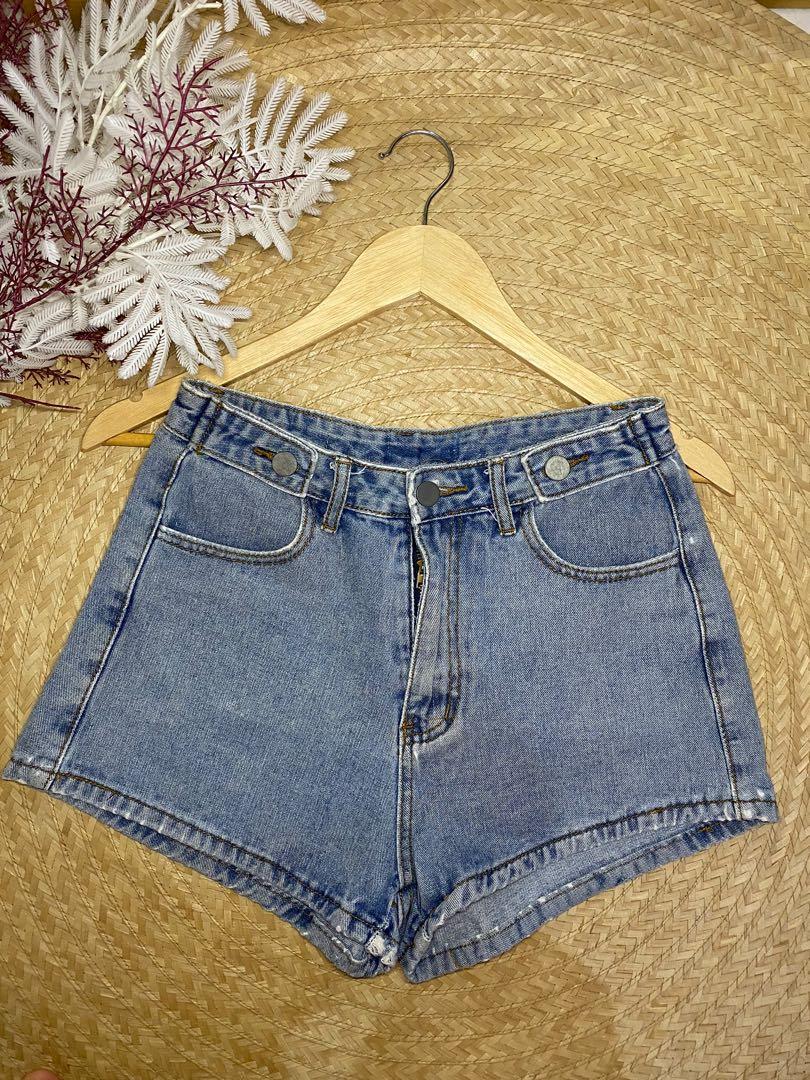 Highwaist Denim Short Cleancut, Women's Fashion, Bottoms, Shorts on ...