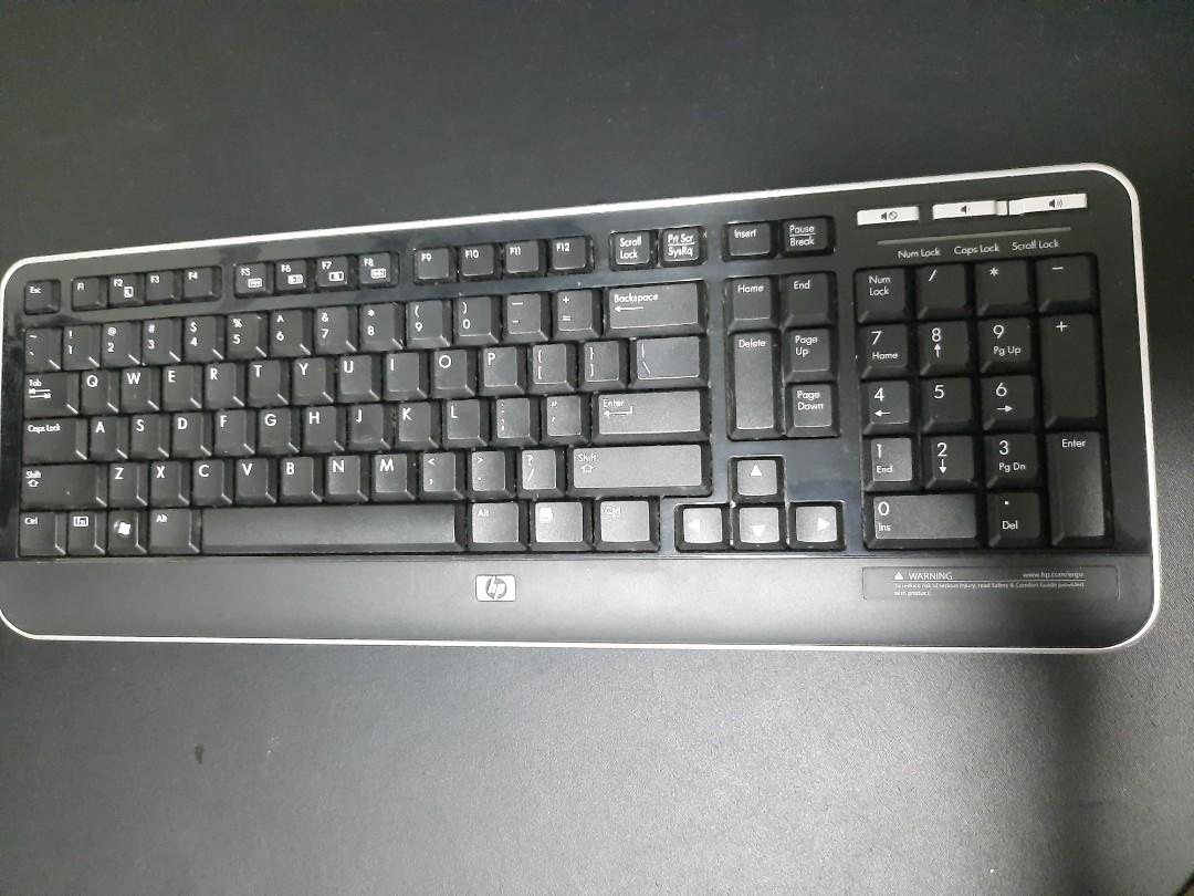 Hp Original Keyboard Black Usb Computers Tech Parts Accessories Computer Keyboard On