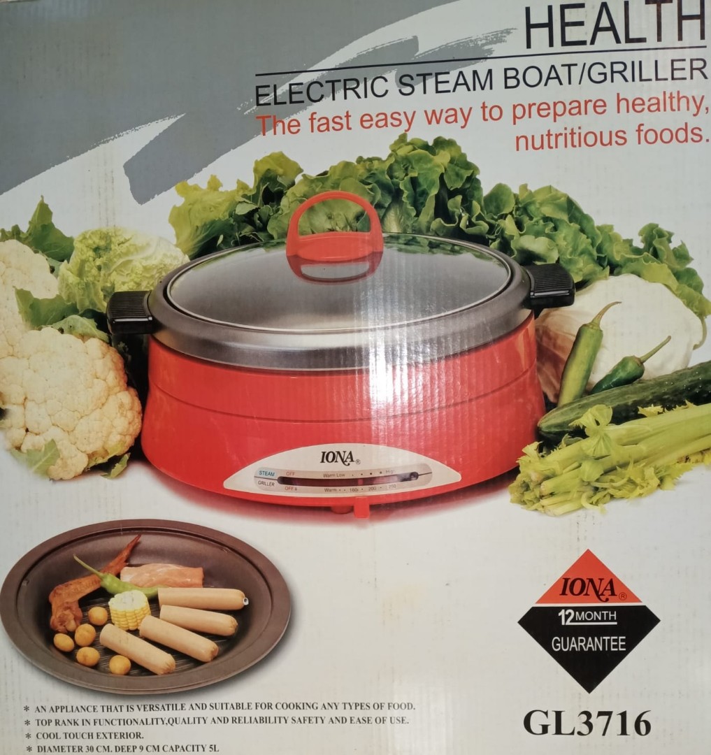 Iona Electric Steam Boat / Griller, TV & Home Appliances, Kitchen ...