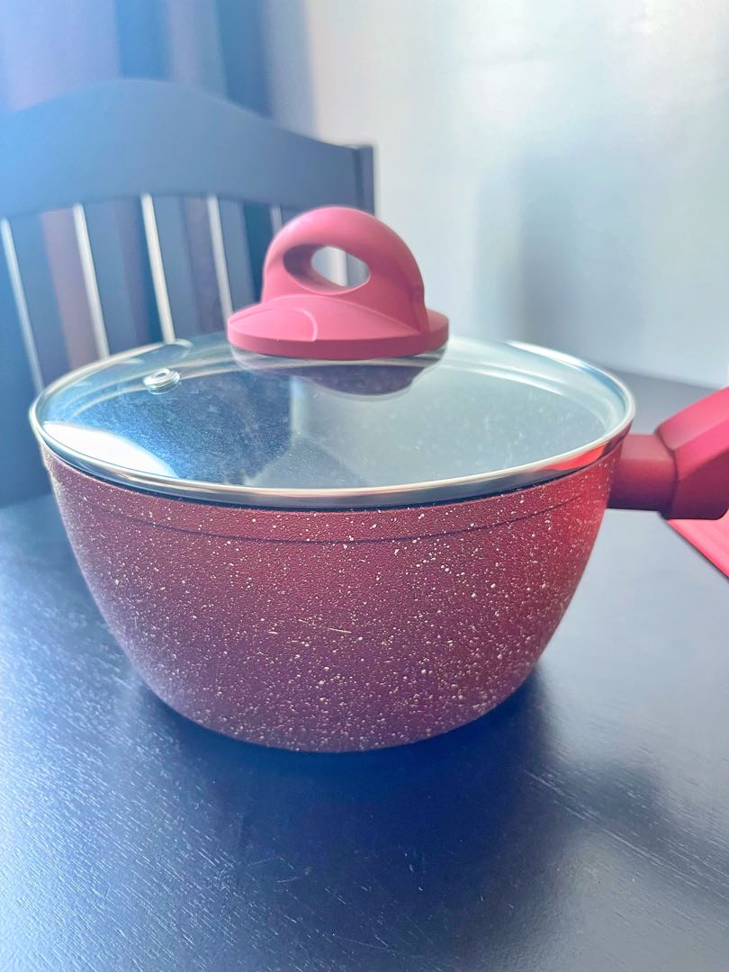 Lava Stone Sauce Pan Burgundy, Furniture & Home Living, Kitchenware ...