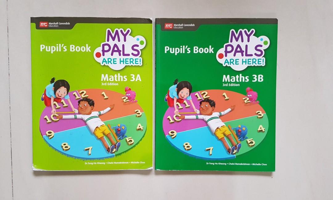Math textbook Primary 3 and 4 - 4A 4B 3A 3B My Pals Are Here! 3rd ...