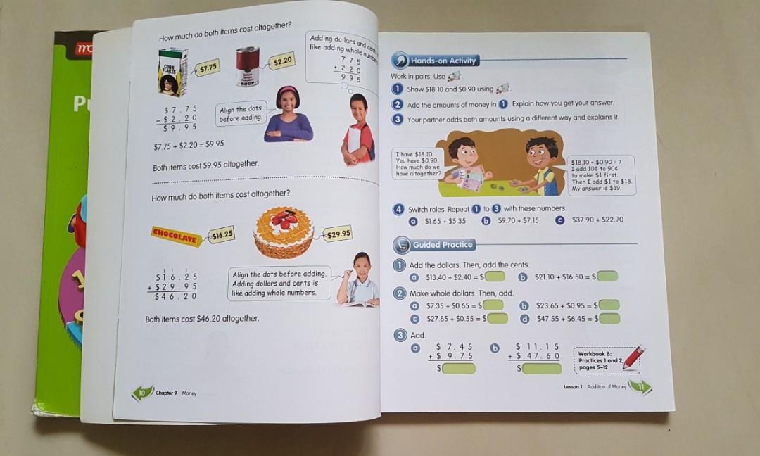 Math textbook Primary 3 and 4 - 4A 4B 3A 3B My Pals Are Here! 3rd ...