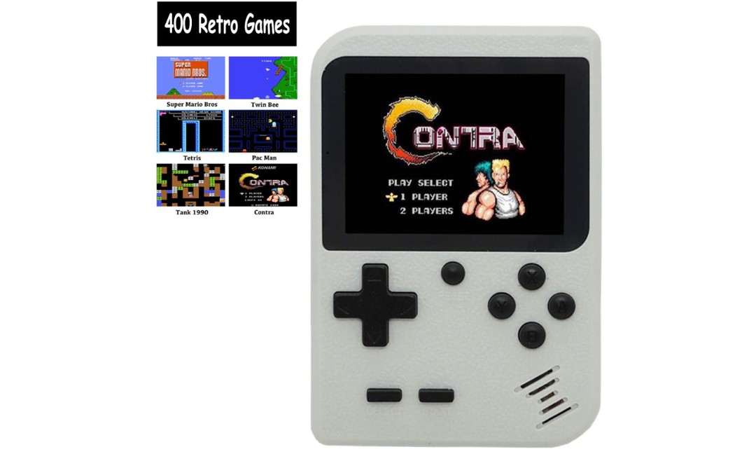 Mini Video Game Console Built In 400 Classic Games Retro 8 Bit (White ...