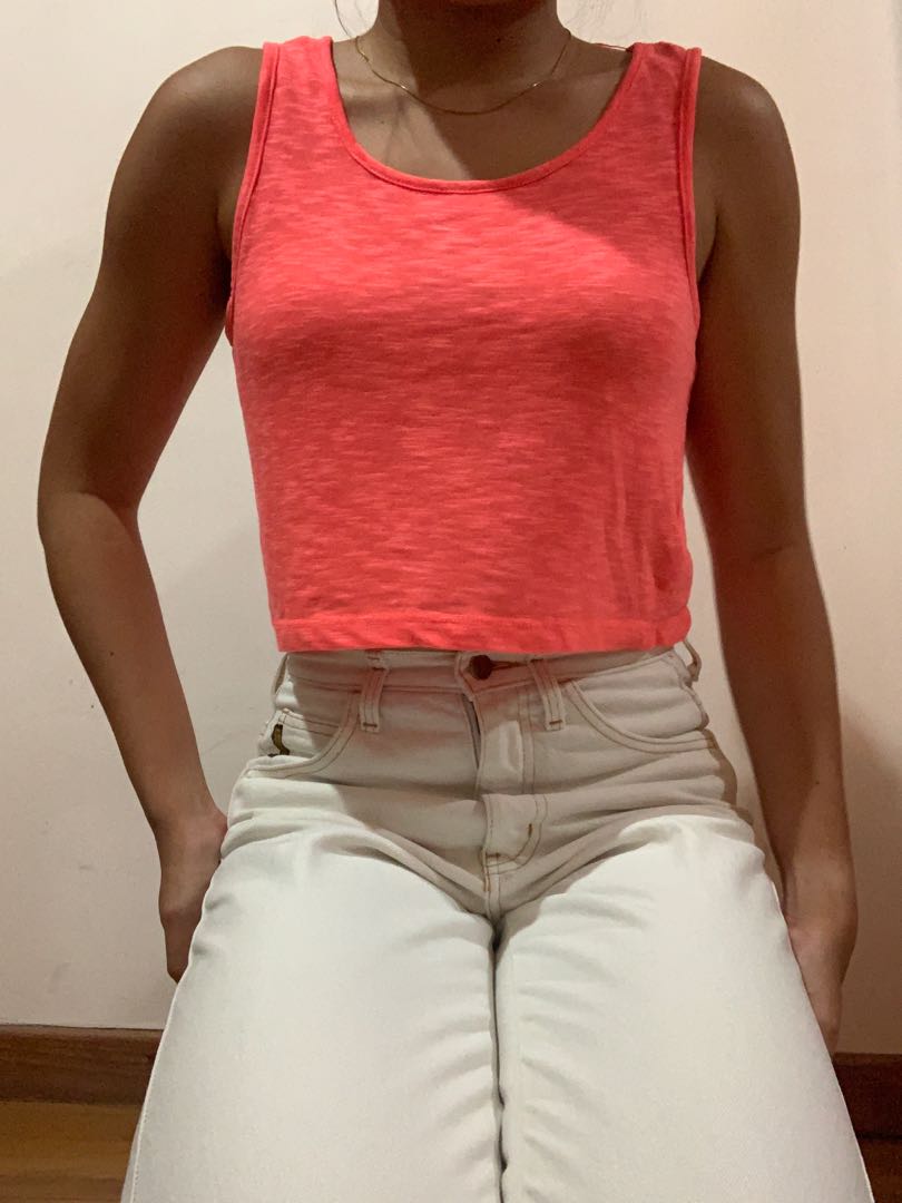 Neon pink tank, Women's Fashion, Tops, Sleeveless on Carousell