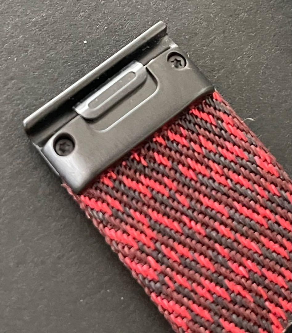 New & Original Garmin QuickFit 22mm Heathered Red Nylon watch band ...