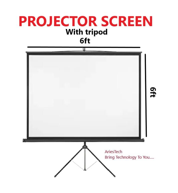 NEW STOCK Projector 6 feet X 6 feet screen display. Projector screen ...