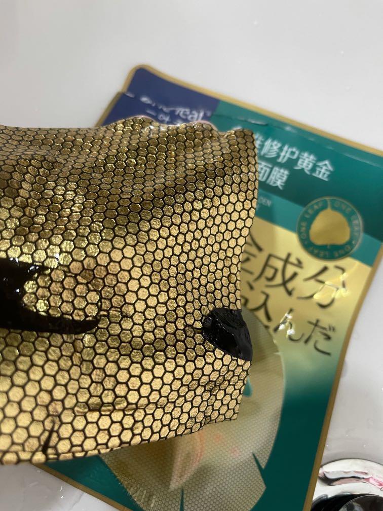 [One Leaf] Golden Honeycomb Face Mask, Beauty & Personal Care, Face ...
