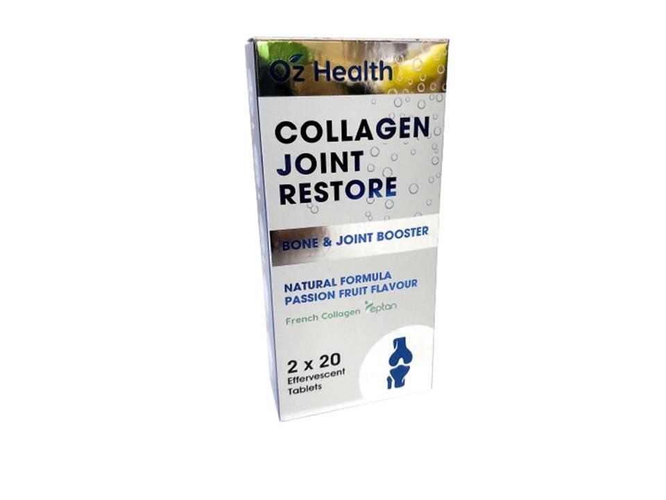 Oz Health Collagen Joint Restore Bone & Joint Booster 2x20 Effervescent ...