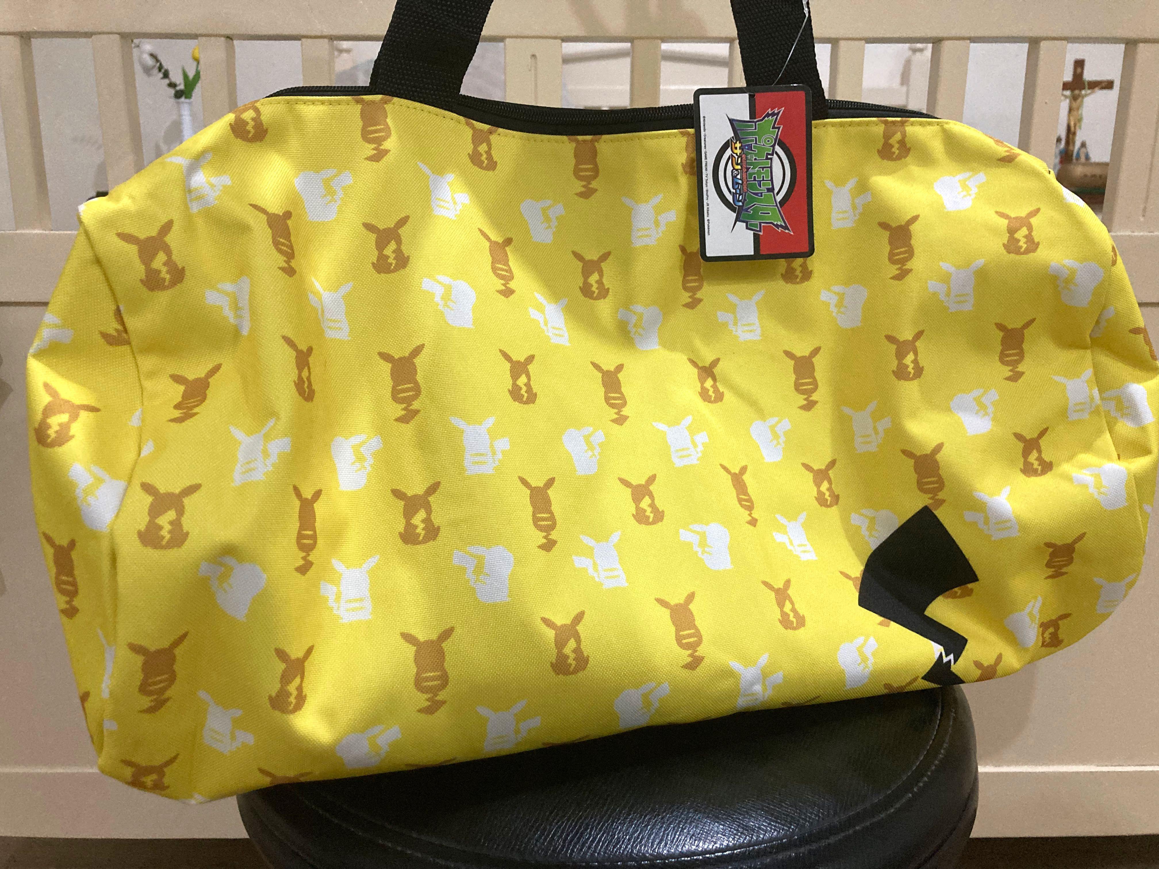 Authentic Pokemon Pikachu Large Duffel Bag , Hobbies & Toys, Travel ...