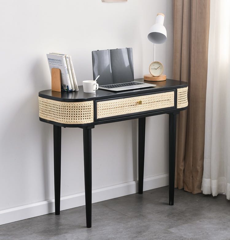 Rattan dressing table/ study table, Furniture & Home Living, Furniture ...