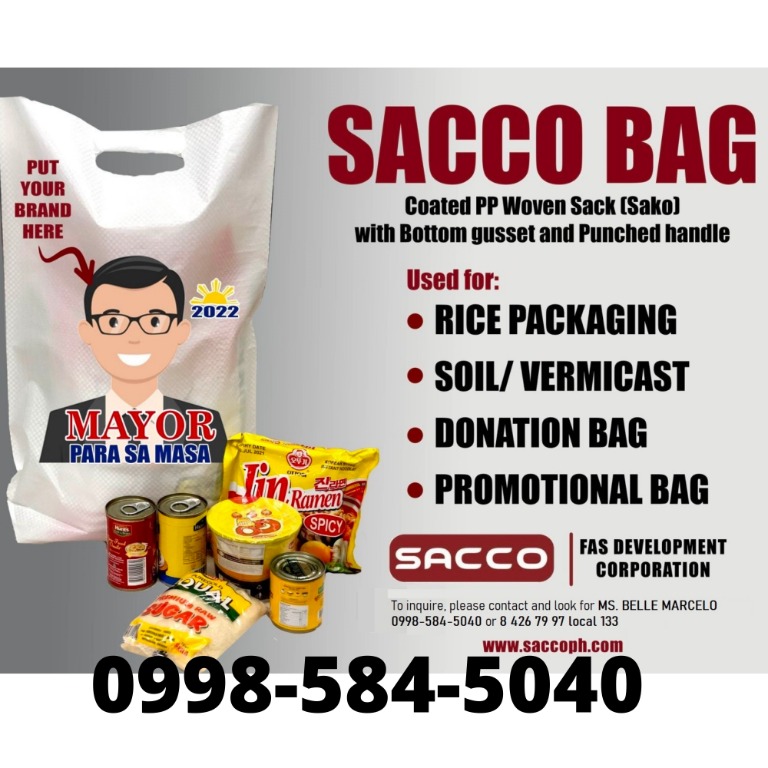 Sacco Sack laminated sack sako bag with handle customized sack, Hobbies ...