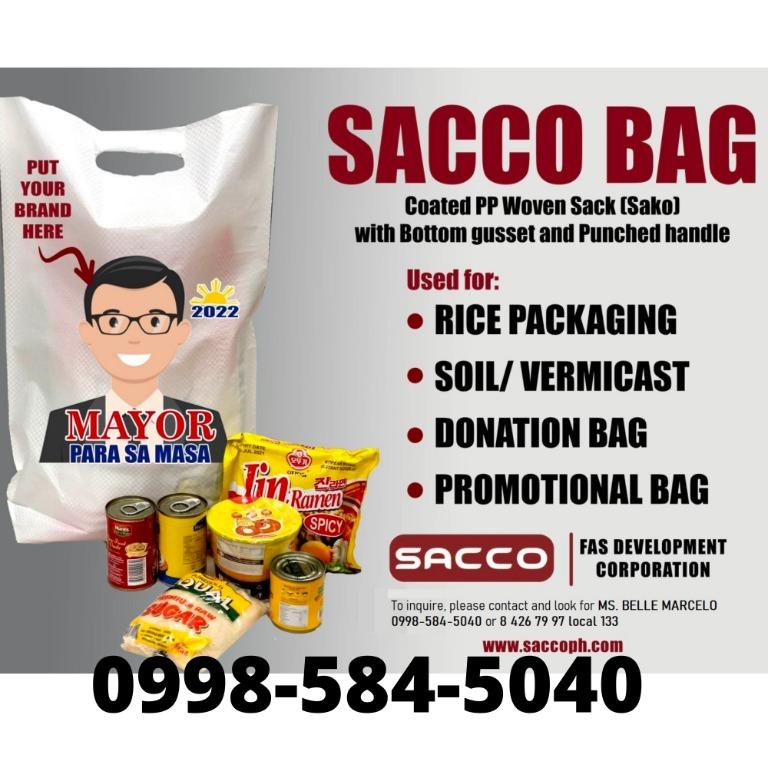 Sacco Sack laminated sack sako bag with handle customized sack, Hobbies ...