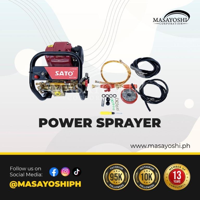 SATO Portable Power Sprayer | SKGX35 | 35L/min | Agricultural Equipment ...