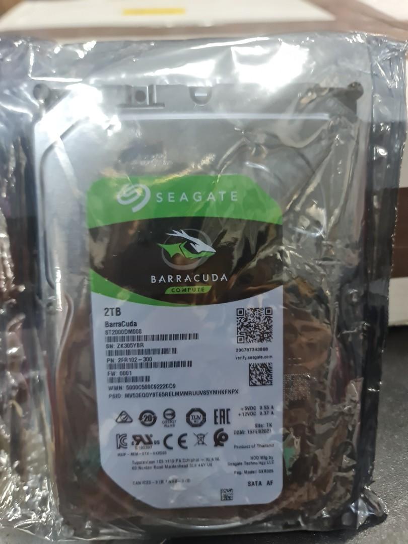 GREEN Seagate Barracuda 2Tb Hdd, Memory Size: 2000GB