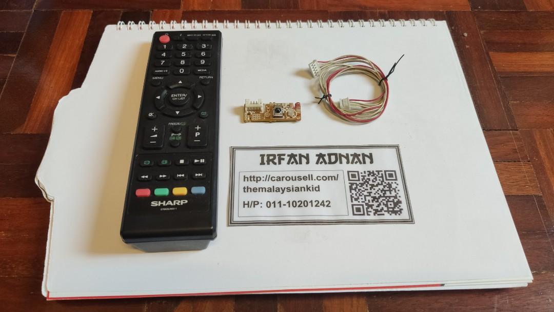 Sharp LC-39LE440M Remote Control + Infrared Receiver + Interface Button ...