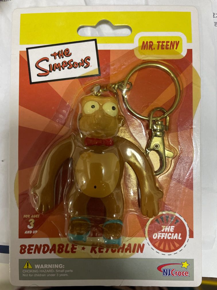 Simpsons Mr Teeny bendable keychain (Rare), 興趣及遊戲, 玩具 & 遊戲類 - Carousell