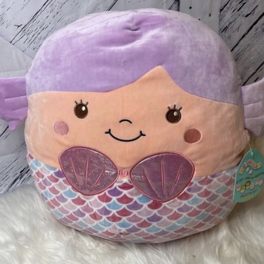 Squishmallow kellytoy 16" Mermaid pillow, Babies & Kids, Infant ...
