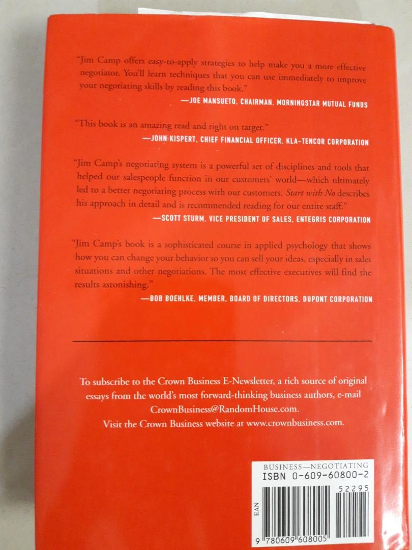 Start with NO (Jim Camp), Hobbies & Toys, Books & Magazines, Fiction ...