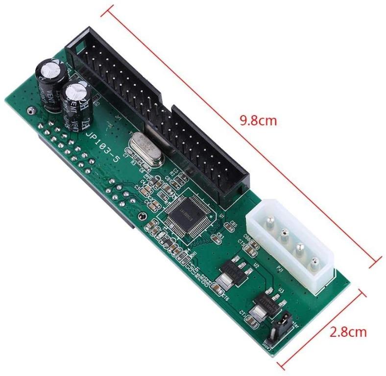 Tihebeyan Parallel ATA/PATA/IDE 44 Pin to SATA Interface Adapter ...