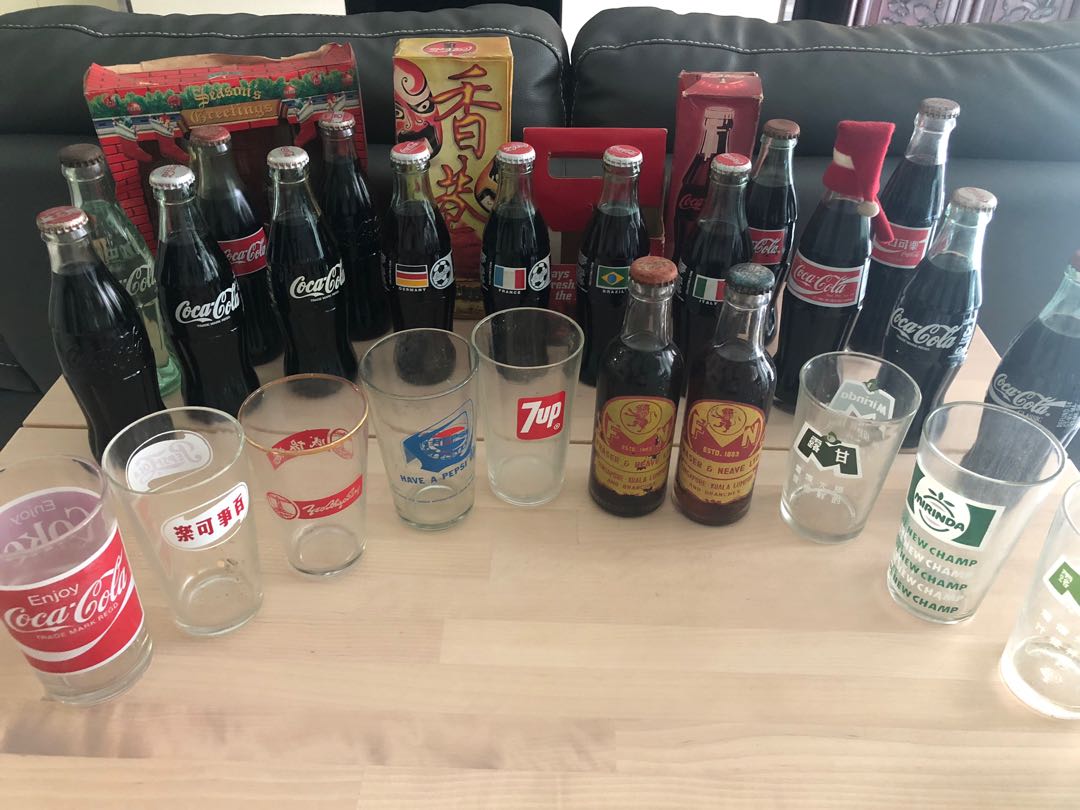 Vintage coca-cola, F&N bottle and glass, Hobbies & Toys, Memorabilia ...