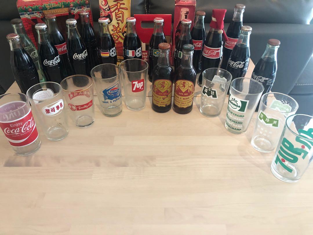 Vintage coca-cola, F&N bottle and glass, Hobbies & Toys, Memorabilia ...