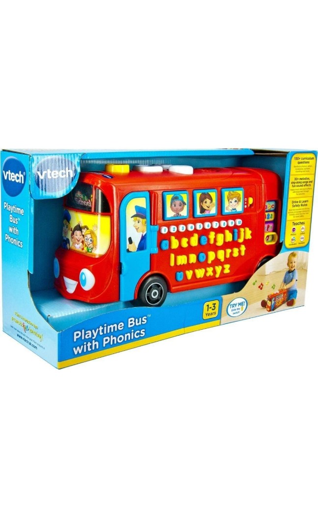 VTech Playtime Bus with Phonics, Hobbies & Toys, Toys & Games on Carousell