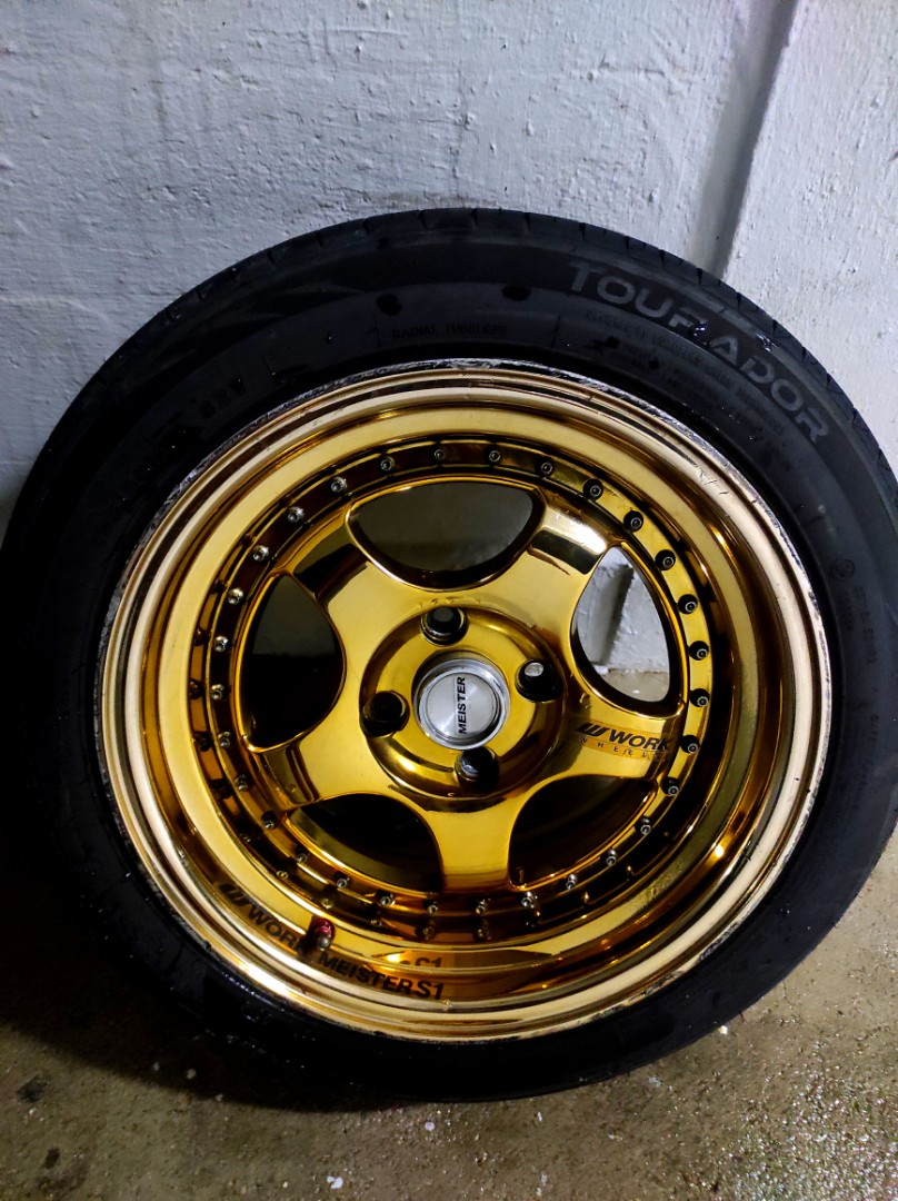 Rim 15" Work meister S1, Car Accessories, Tyres & Rims on Carousell