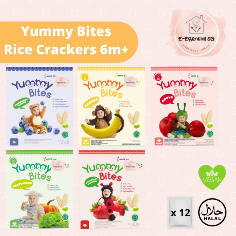 Yummy Bites Baby Rice Rusks 50g, Babies & Kids, Nursing & Feeding ...