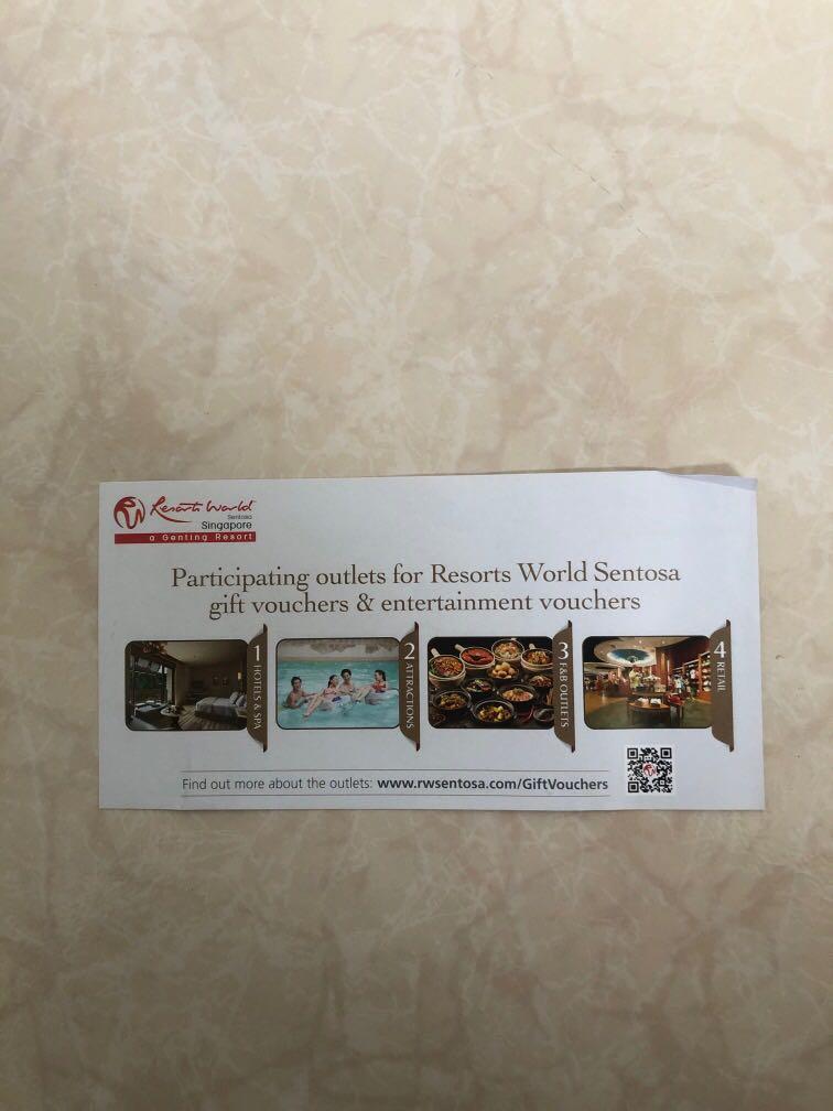 $75 Resort World Sentosa (RWS) Vouchers, Tickets & Vouchers, Vouchers ...