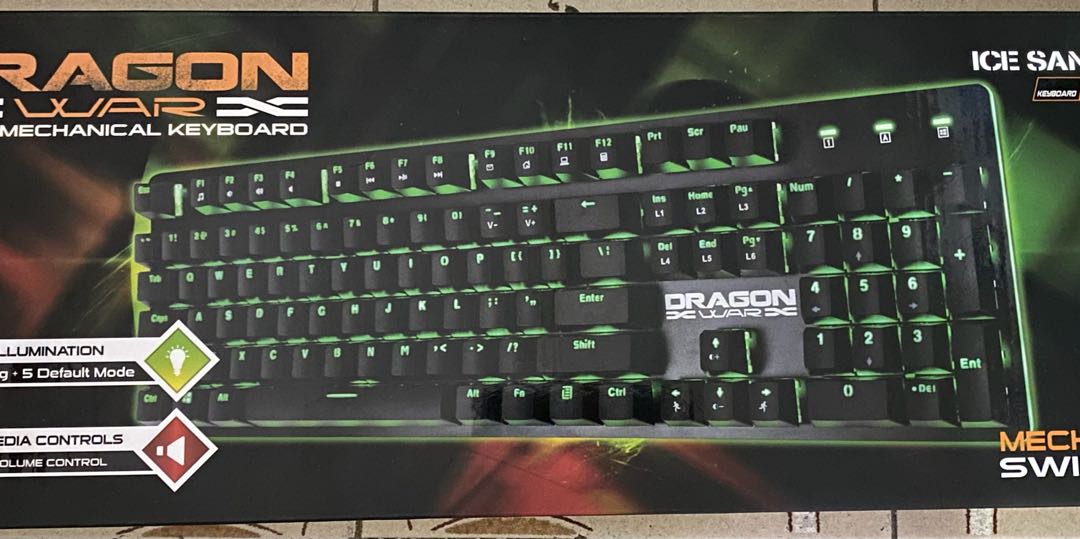 全新品 Dragon War GK-015 藍軸電競鍵盤, 電腦＆科技, 電腦周邊及配件, 電腦鍵盤及相關產品 - Carousell