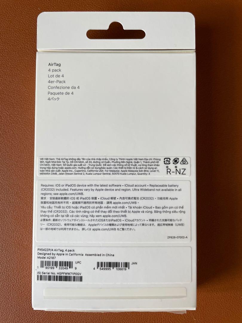 Apple AirTag Package of 4, Mobile Phones & Gadgets, Mobile & Gadget ...