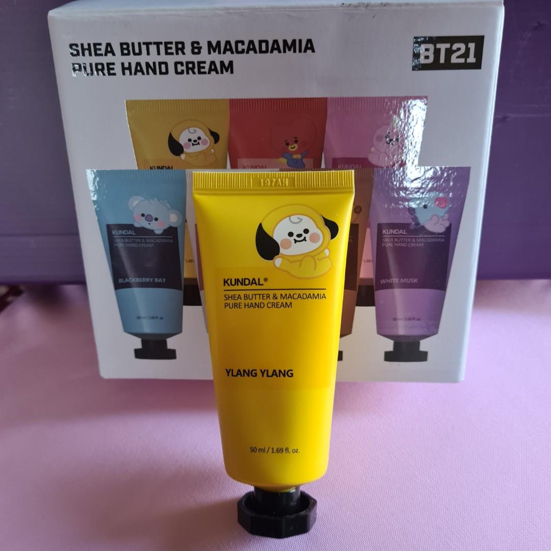 BT21 x Kundal Shea Butter and Macadamia Pure Hand Cream, Hobbies & Toys ...