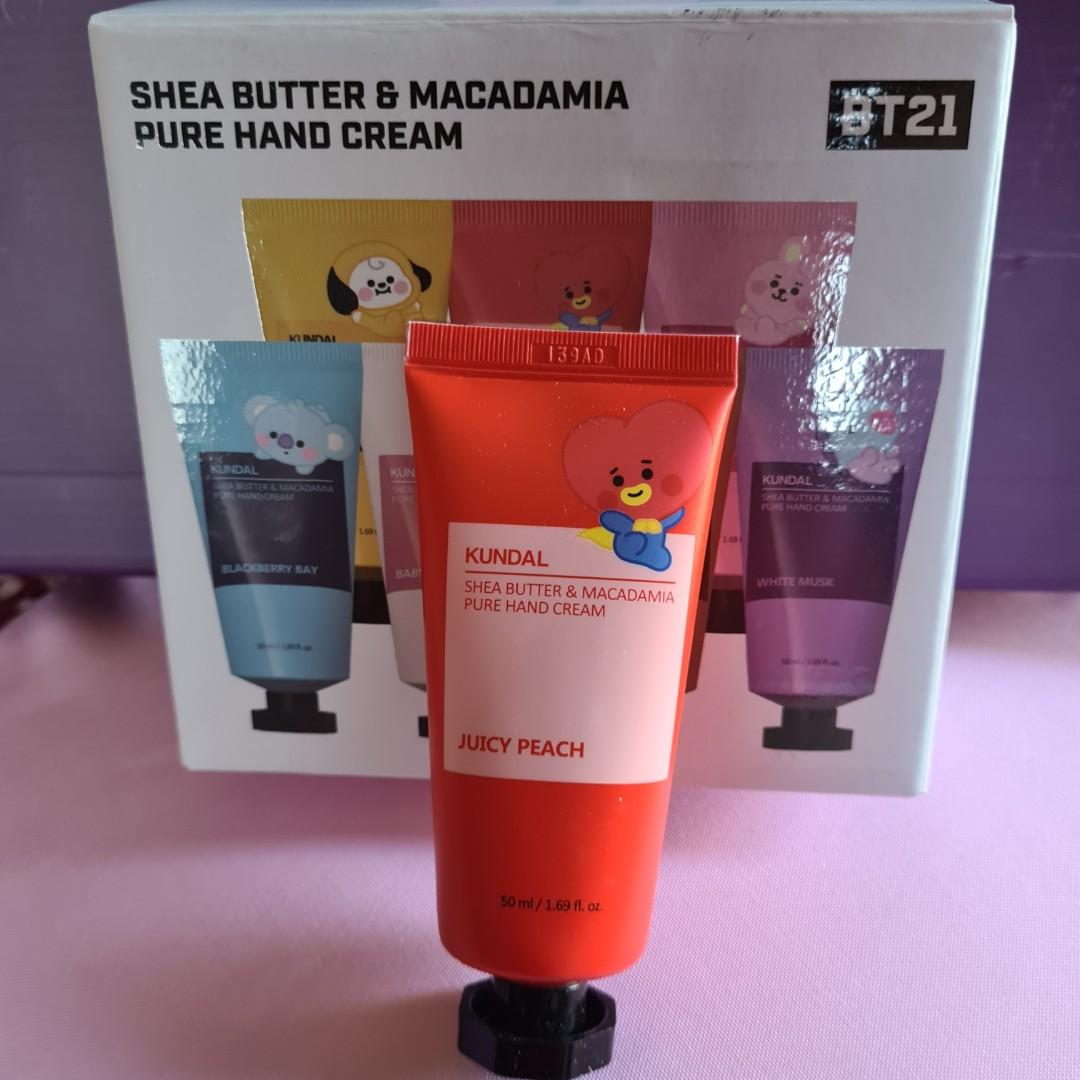 BT21 x Kundal Shea Butter and Macadamia Pure Hand Cream, Hobbies & Toys ...