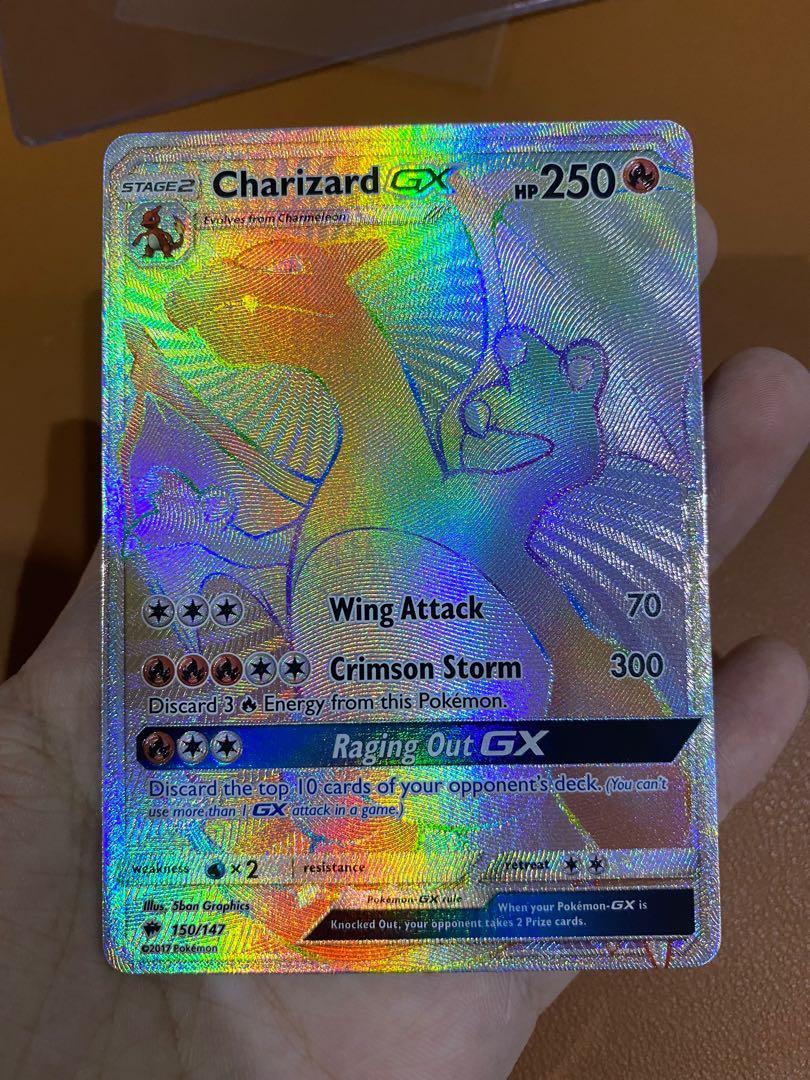 Charizard Hyper Rare/ Rainbow Rare 150/147 Burning Shadows, Hobbies ...